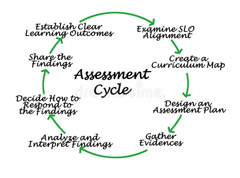 Components of Assessment Cycle Stock Illustration - Illustration of ...