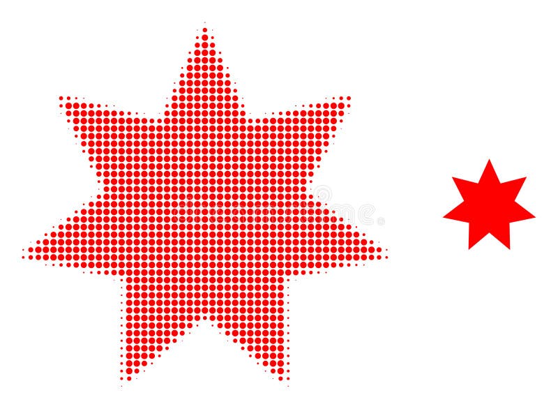 Six Corner Star Halftone Dot Icon Stock Vector - Illustration of ...