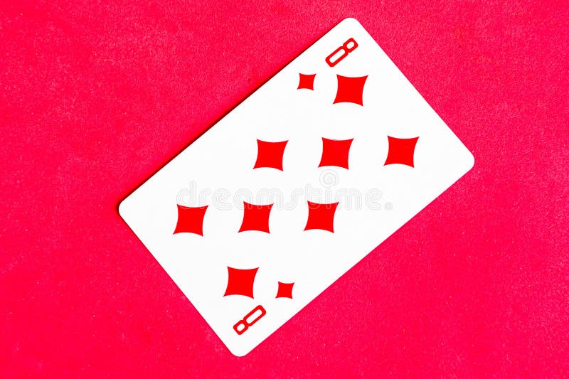 Eight of Diamonds Playing Card - Isolated on White Stock Image - Image ...