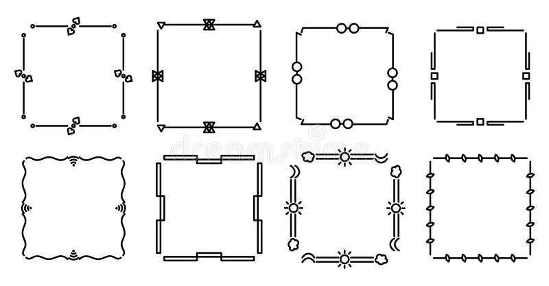 Eight Dividers Set Arranged in a Square Pattern, Each Creating a Clean ...