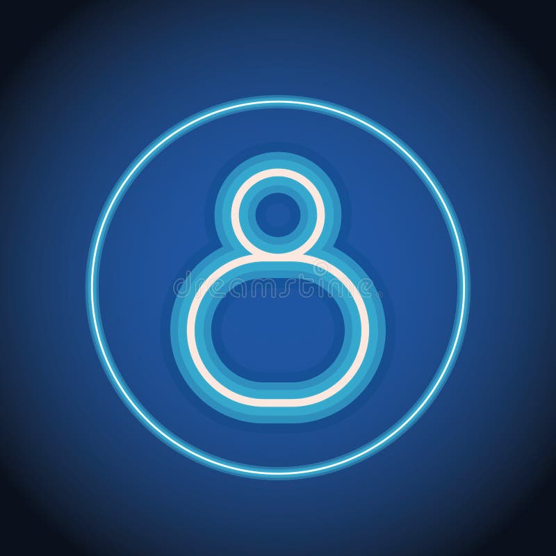 Eight font number neon stock vector. Illustration of futuristic - 147240956