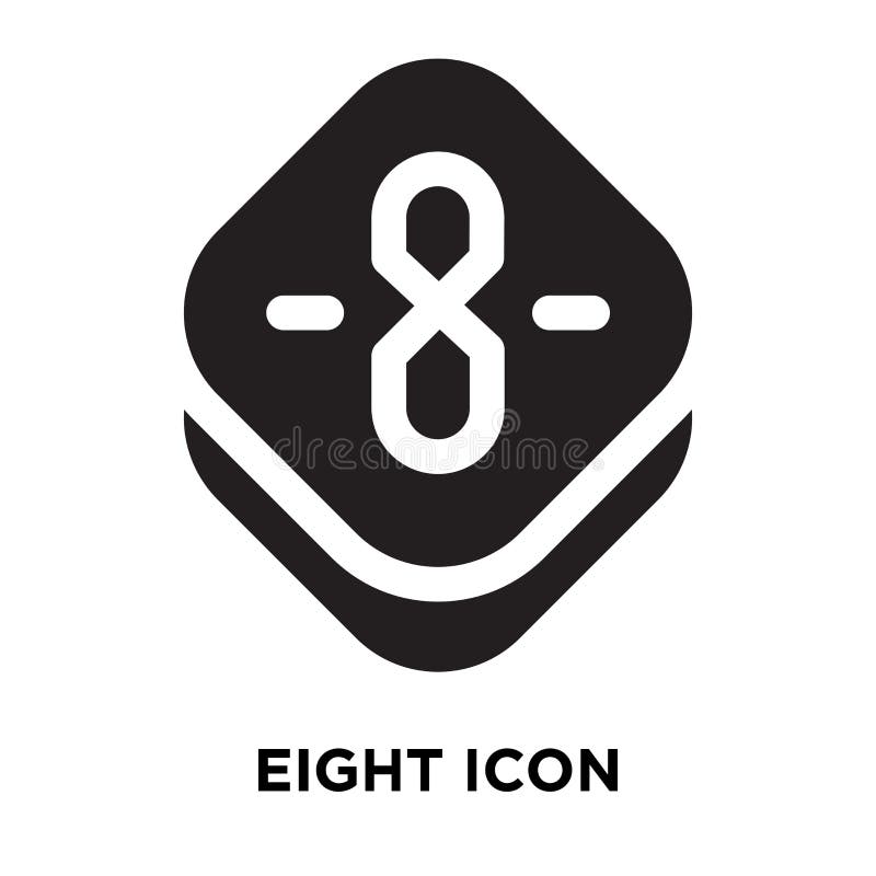 Eight Icon Vector Isolated on White Background, Logo Concept of Stock ...
