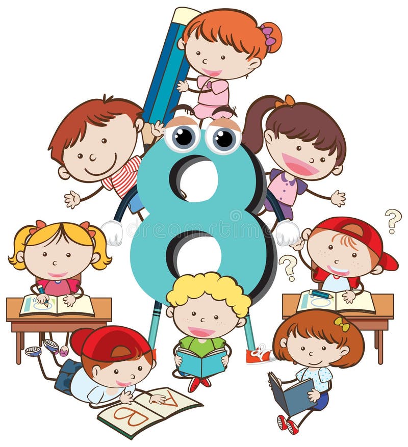 Number Eight on Not Template Stock Vector - Illustration of card ...