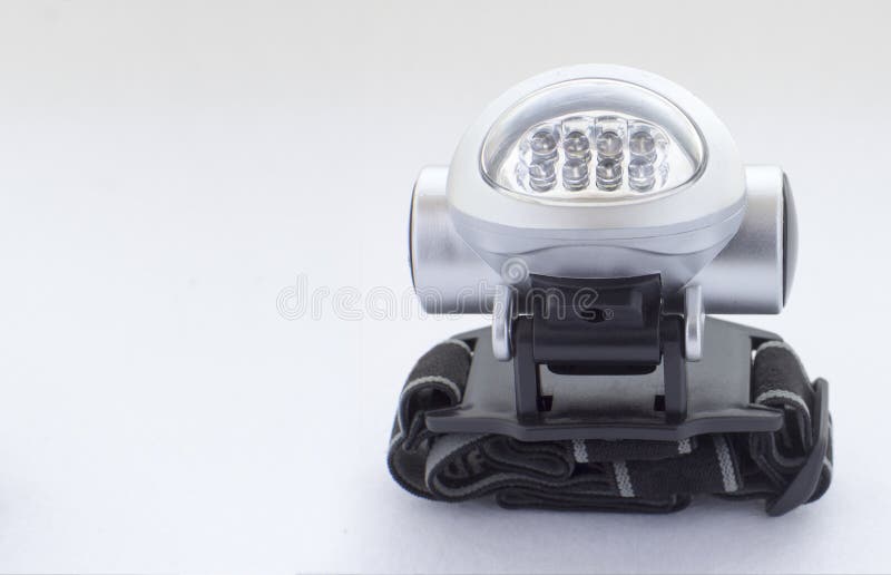 Eight LED Head-mounted Flashlight with a Ribbon Stock Photo - Image of ...