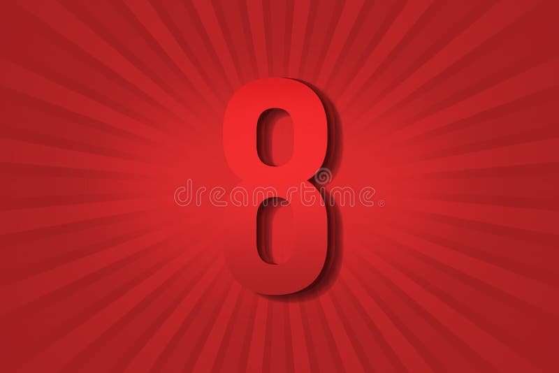 8 Eight Number Design Element Decoration Poster. Success Reward Stock ...