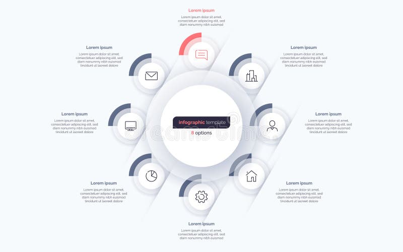 Eight Option Circle Infographic Diagram. Vector Illustration Stock ...