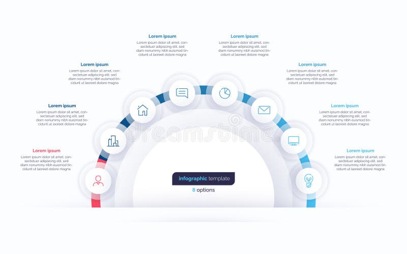 Eight Option Circle Infographic Diagram. Vector Illustration Stock ...