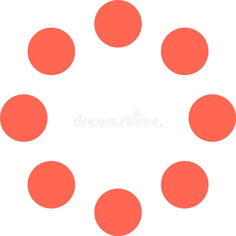 Eight Orange Dots Forming a Circle Create a Loading Icon, Representing ...
