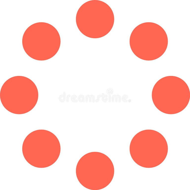 Eight Orange Dots Forming a Circle Create a Loading Icon, Representing ...