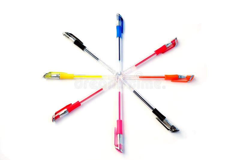 Eight Pens Shape Wind Rose White Stock Photos - Free & Royalty-Free ...