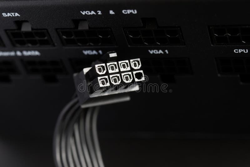 Eight-pin Connector Interface on the Power Electrical Cable Next To the ...