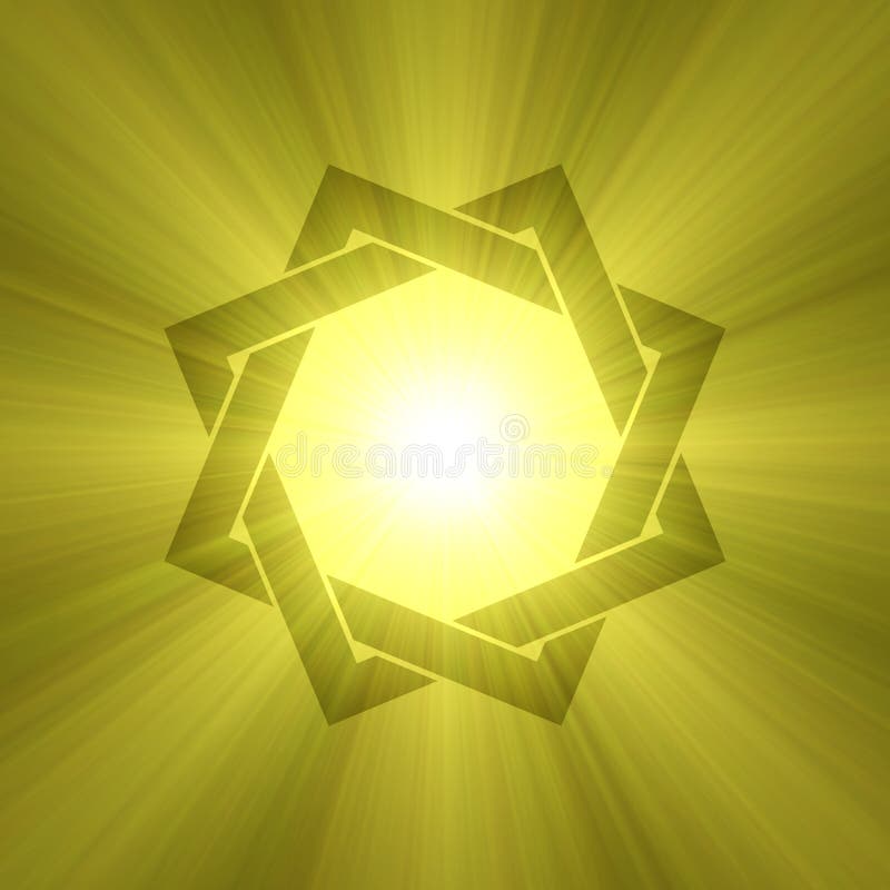 Eight Pointed Star Symbol Light Flare Stock Illustration - Illustration ...