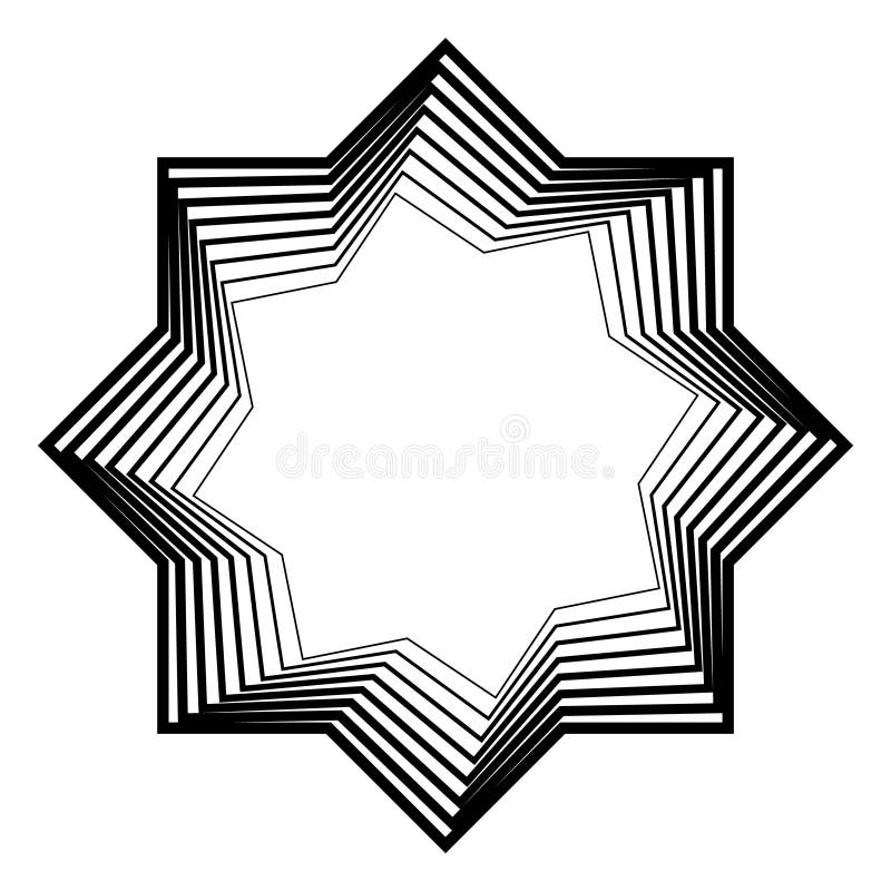 Eight Point Star Vector Shape Stock Illustration - Illustration of ...