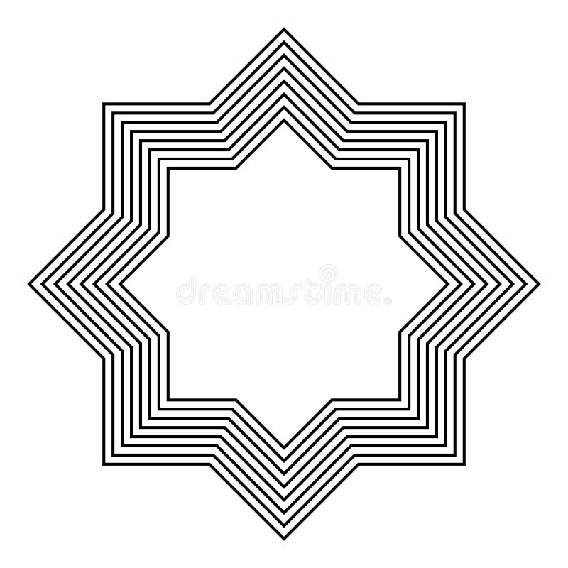 Eight Point Star Vector Shape Stock Illustration - Illustration of ...