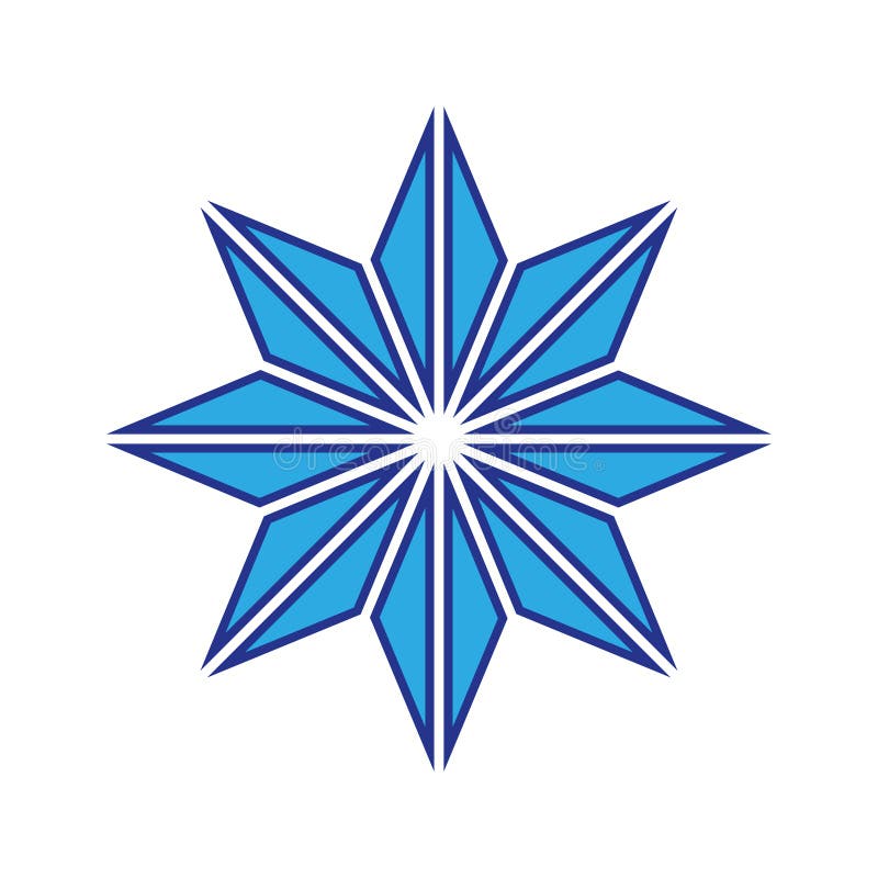 Eight Point Snowflake Stock Illustrations – 27 Eight Point Snowflake ...