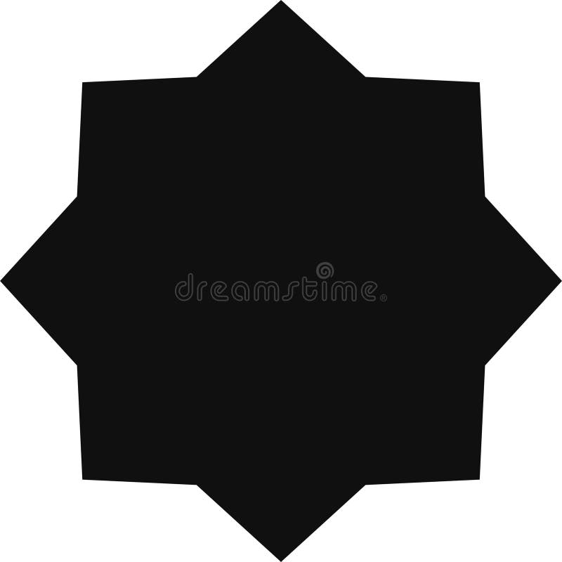 Eight Pointed Star Composed of Geometric Shapes Creates a Striking ...