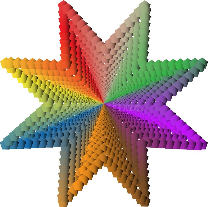 An eight-pointed star stock vector. Illustration of yellow - 383220812