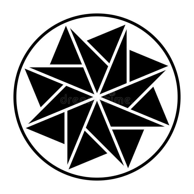 Eight Pointed Star Symbol Light Flare Stock Illustration - Illustration ...