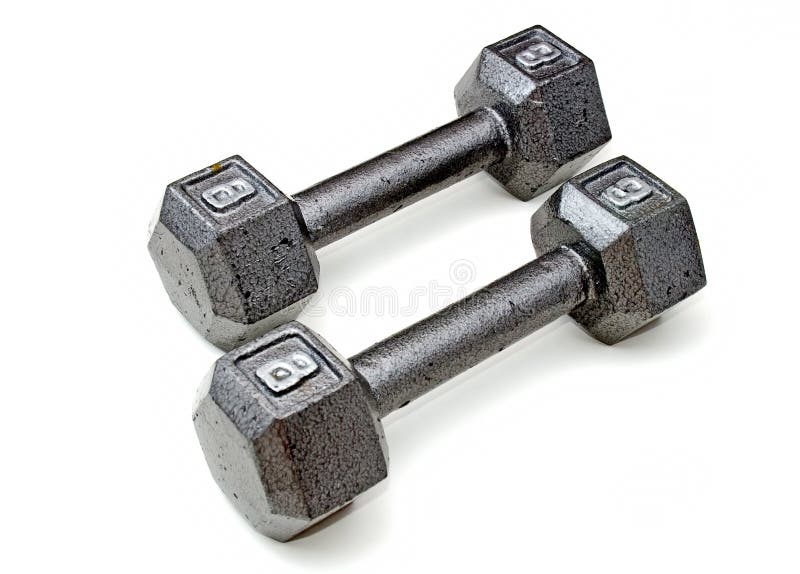 Eight pound dumbbells stock photo. Image of muscle, fitness - 1904812