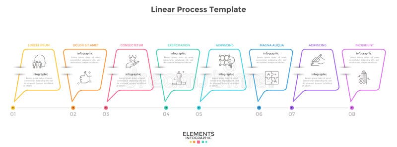 Modern Vector Infographic Template Stock Vector - Illustration of eight ...