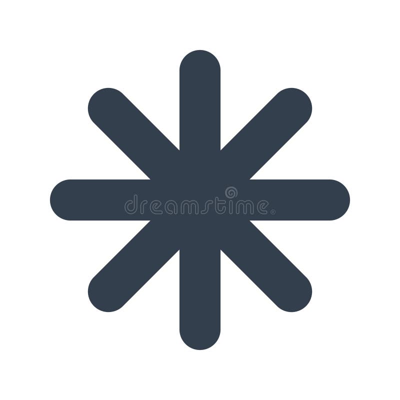 Eight-Spoked Asterisk Icon Vector Image. Stock Vector - Illustration of ...