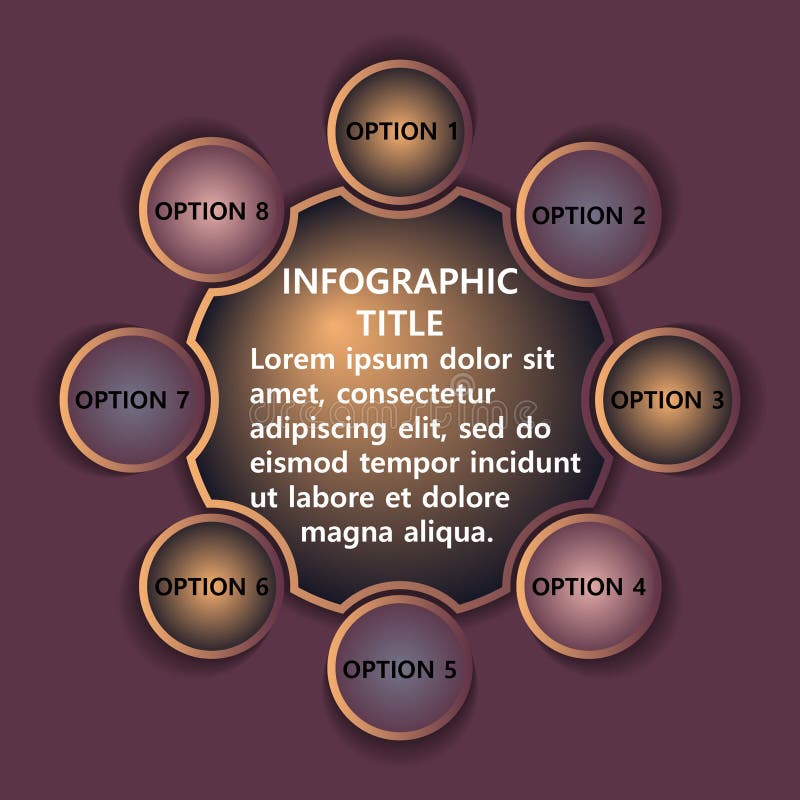 Eight Step Infographic Template Stock Vector - Illustration of banner ...