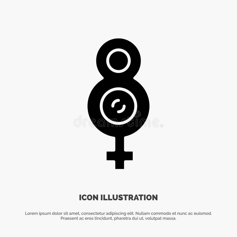 Eight, 8, Symbol, Female Solid Black Glyph Icon Stock Vector ...