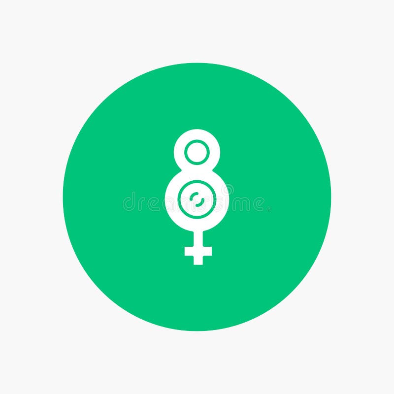 Eight, 8, Symbol, Female White Glyph Icon Stock Vector - Illustration ...