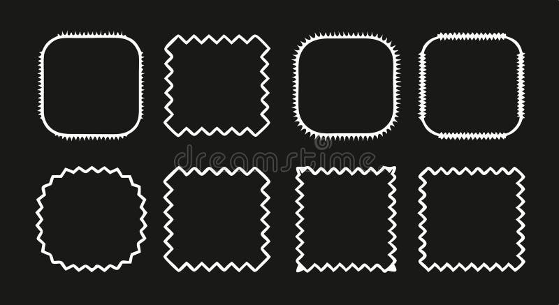 Eight Unique Decorative Frames Border Design Elements Template Stock ...