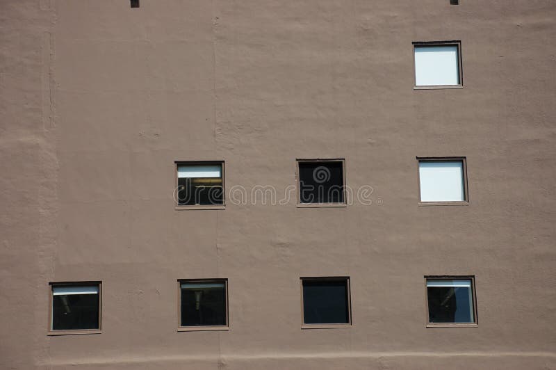 Eight Windows on Wall in Portland, Oregon Stock Photo - Image of ...
