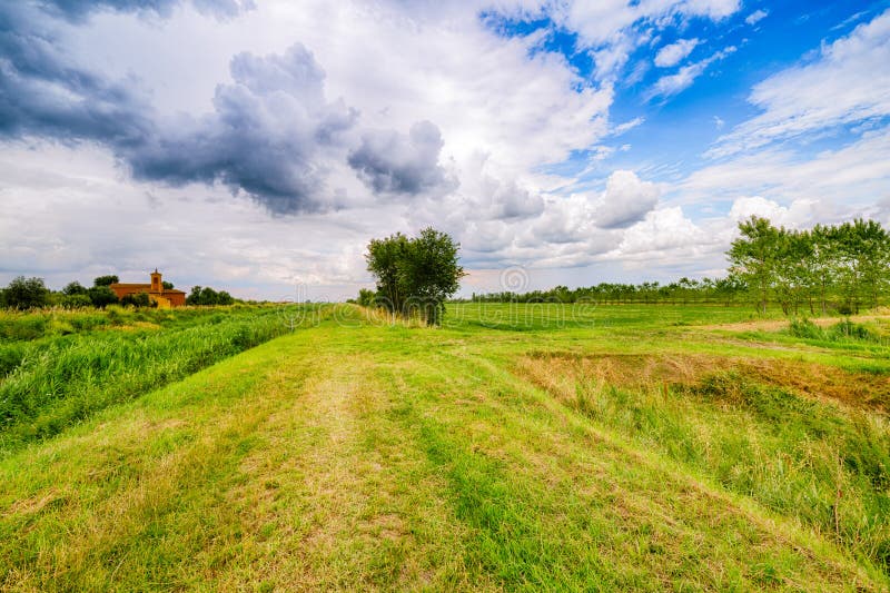 Eighteenth-century Church in Bucolic Landscape Stock Image - Image of ...