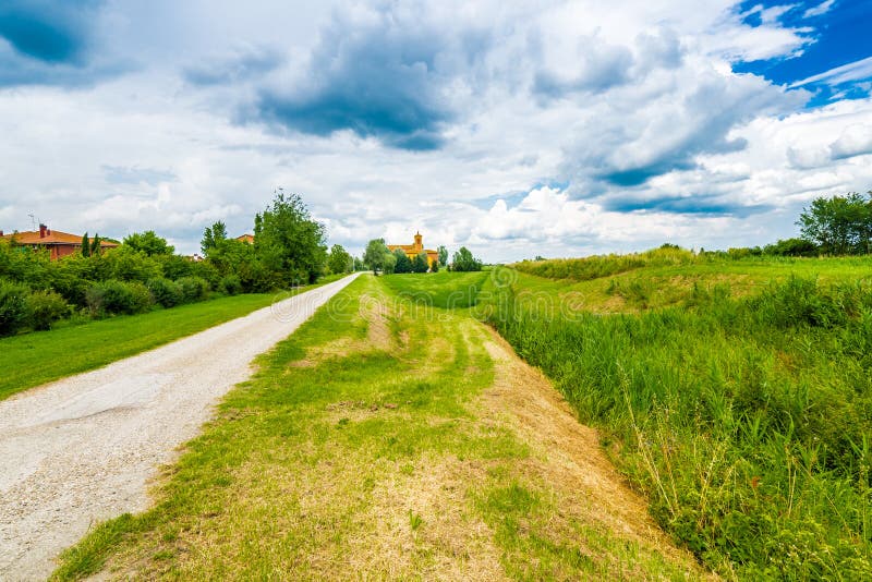 Eighteenth-century Church in Bucolic Landscape Stock Photo - Image of ...