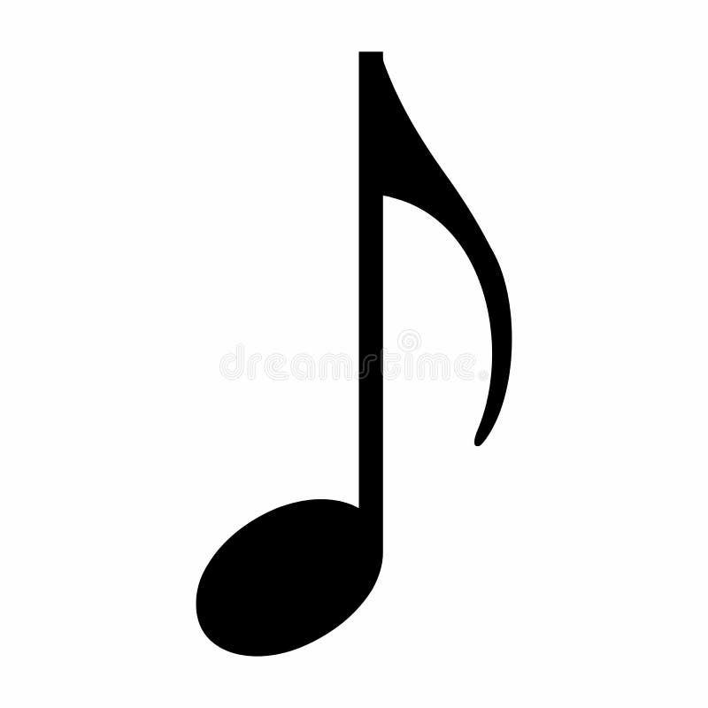Eighth music note icon stock vector. Illustration of modern - 183743421