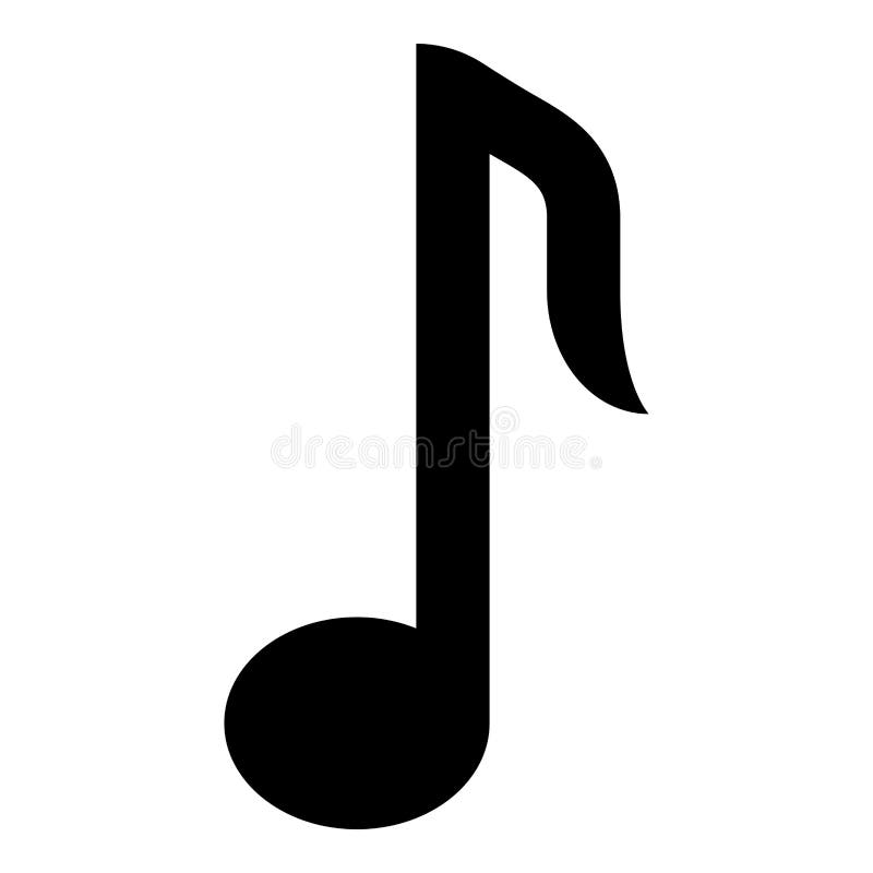 Eighth Note Icon in Circle Round Outline Black Color Vector ...