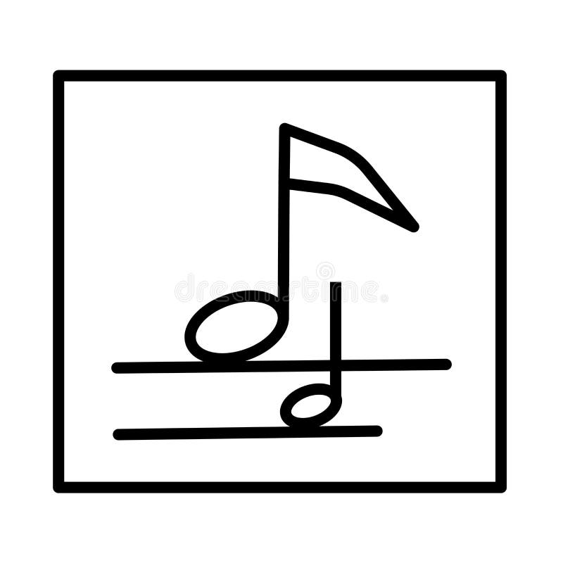 Eighth Note Icon Vector Sign and Symbol Isolated on White Background ...