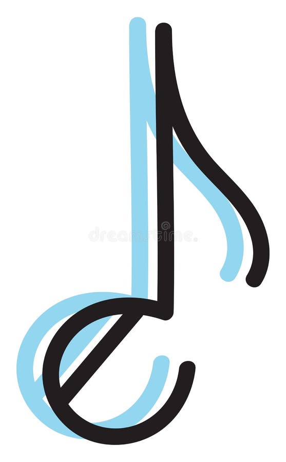 Eighth note, icon stock vector. Illustration of graphic - 259785711