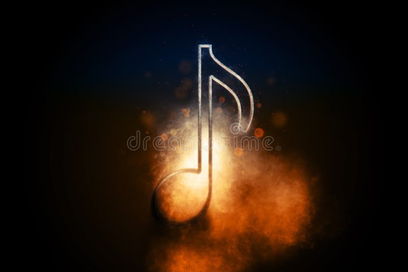 Eighth Note Symbol, Music Background Stock Illustration - Illustration ...