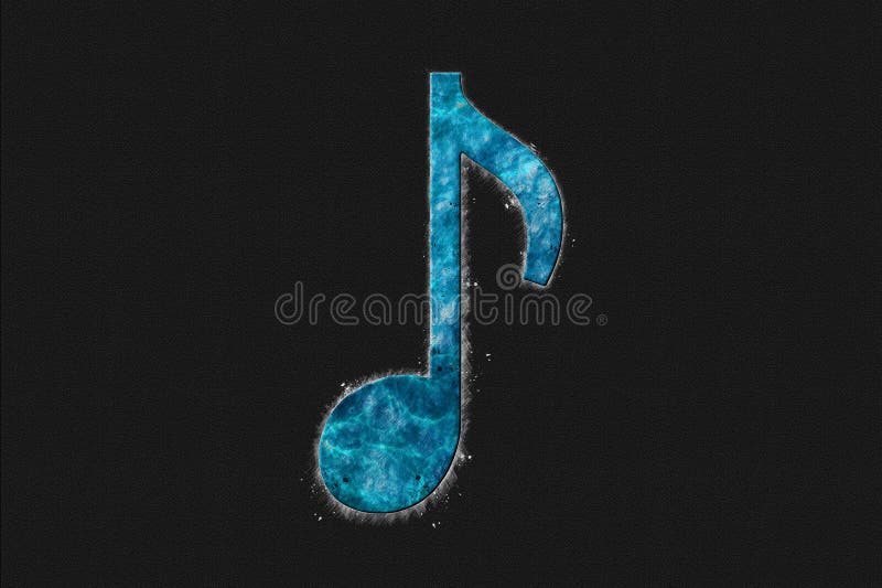 Eighth Note Symbol, Music Background Stock Illustration - Illustration ...
