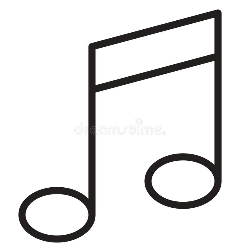Eighth Note Vector Icon Which Can Be Easily Modified Or Edit Stock ...