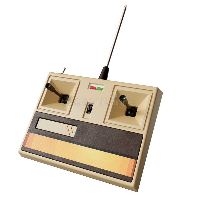 Eighties Retro Remote Control Stock Illustration - Illustration of push ...