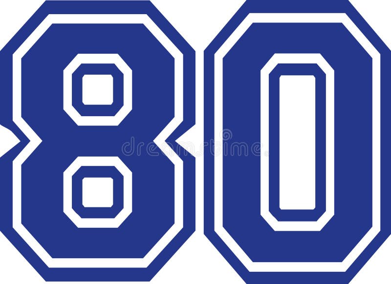 Eighty college number 80 stock illustration. Illustration of numeric ...