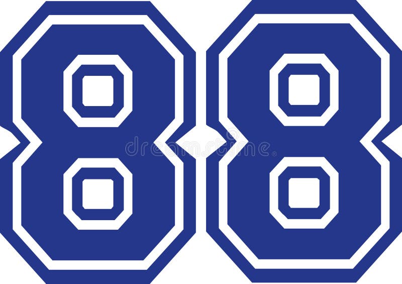 Eighty-eight College Number 88 Stock Vector - Illustration of college ...