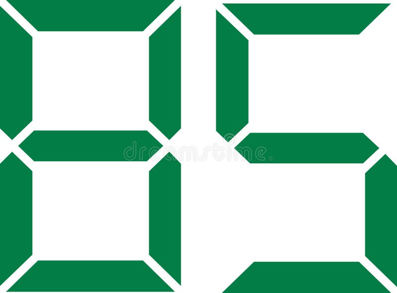 Eighty-five Digital Number 85 Stock Vector - Illustration of number ...