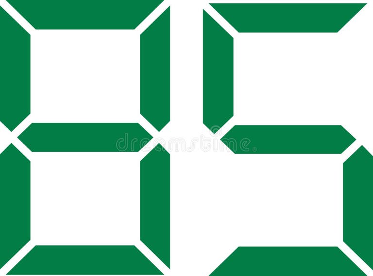 Eighty-five Digital Number 85 Stock Vector - Illustration of number ...