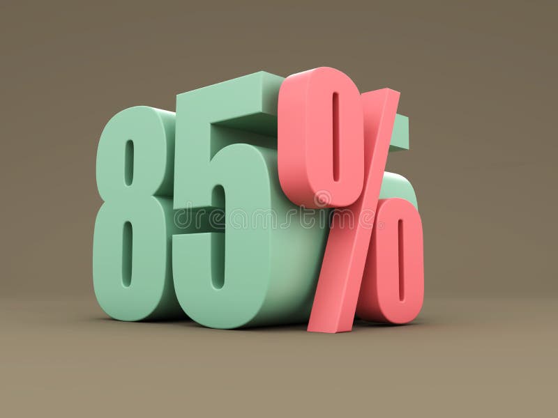 Eighty Five Percent - Discount Stock Illustration - Illustration of ...