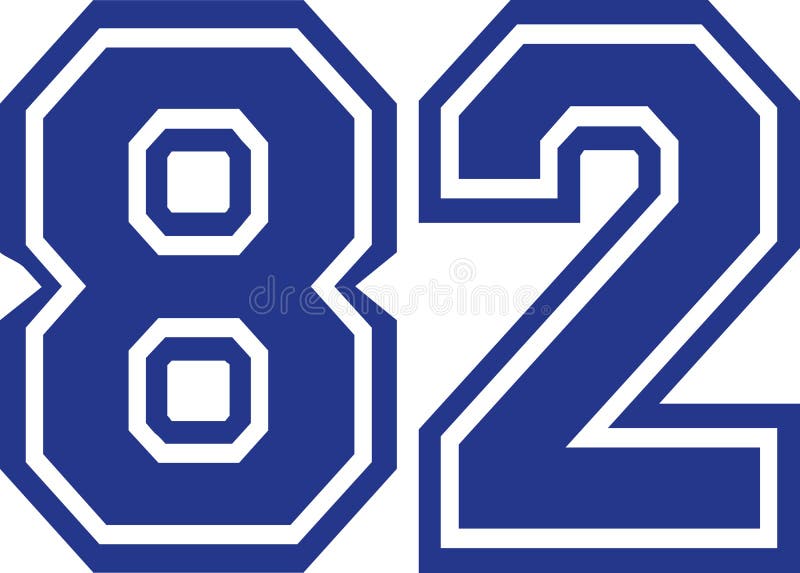 Eighty-two College Number 82 Stock Illustration - Illustration of ...