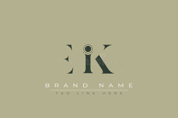 EIK Abstract Letter Logo Design Stock Vector - Illustration of modern ...