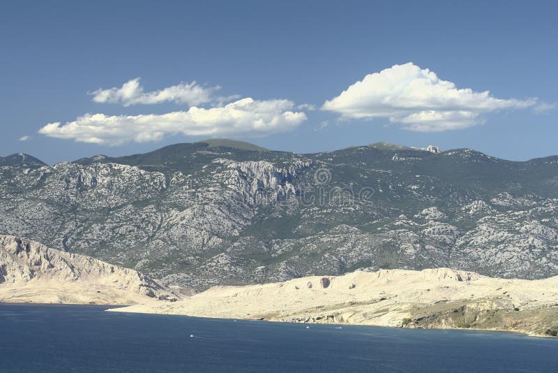 Eiland Pag-Kroatië stock afbeelding. Image of strand - 11935269