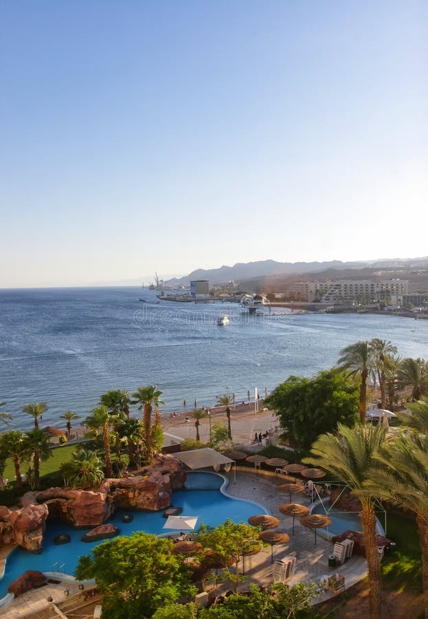 Eilat stock image. Image of city, water, entertainment - 62921835