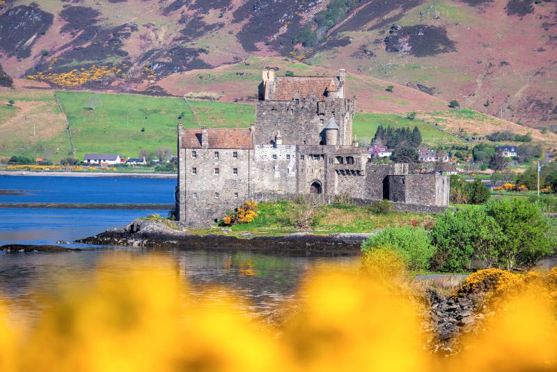 The Eilean Donan Castle during Springtime, Highlands of Scotland Stock ...